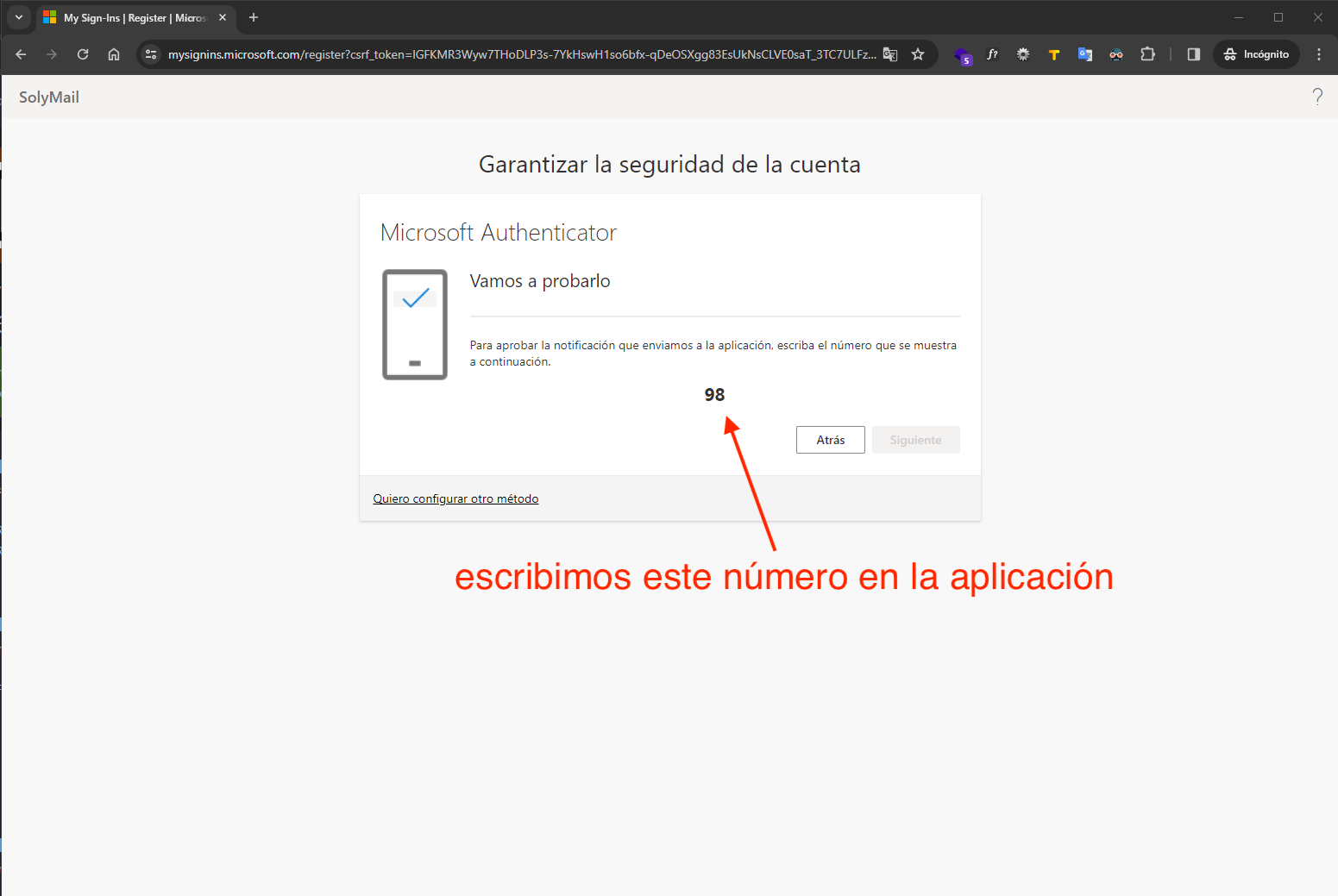 Configurar Microsoft Authenticator en mi correo "Microsoft 365"
